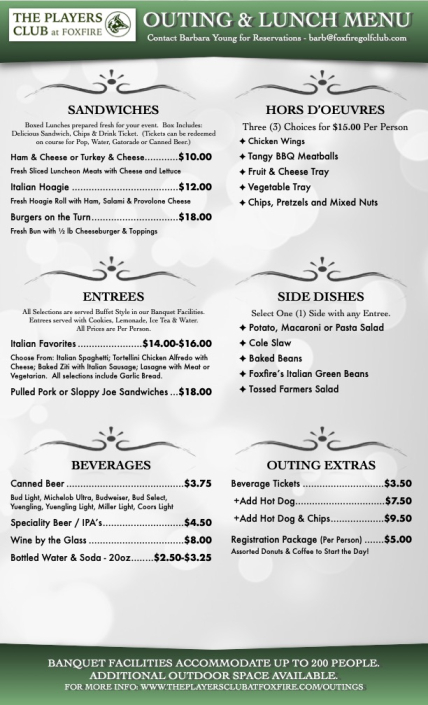 Outings & Events - The Players Club at Foxfire